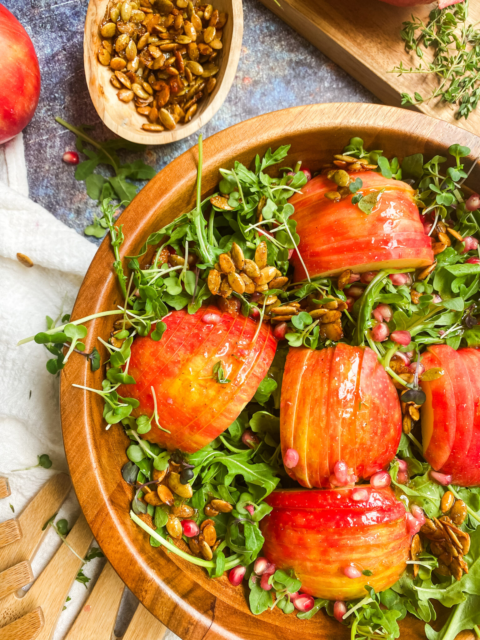 Autumn Harvest Honeycrisp and Arugula Salad | Sarah's Healthyish Family